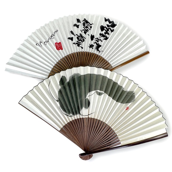 Accents | Japanese Yamani Namazu Sensu Folding Fan Courageous Sensu ...